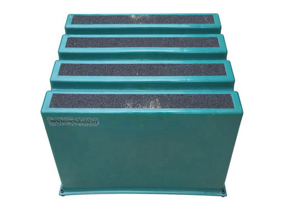 Green Heavy Duty Padded Step Stool Abrasive Tapes HDPE Safety Step Ladder