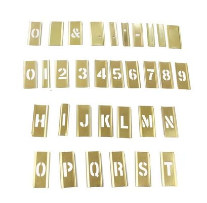 1" Width Metal Number Stencils , Quick Identification Brass Number Stencils