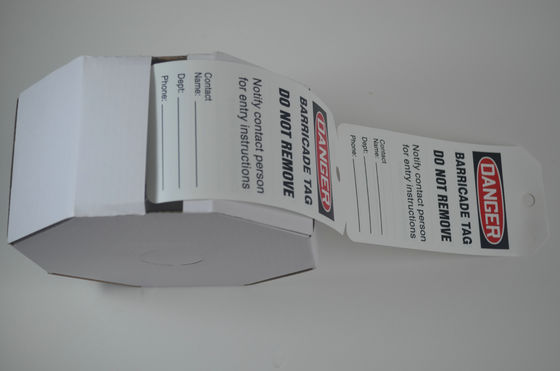 PVC Plastic Roll Safety Lockout Tags Legend " Out Of Service Do Not ...