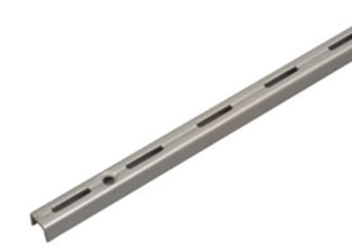Silver Color Slotted Steel Bar 1-1/4"W X 1/2"D X 84"H Straight In Line ...
