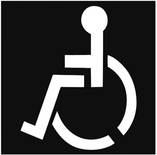 Wheelchair Handicap Symbol Sign Writing Stencils Beautiful Design AZO ...
