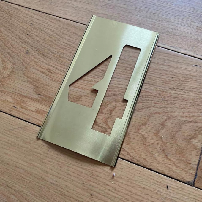 Letter And Number Brass Interlocking Stencil Custom Shaped