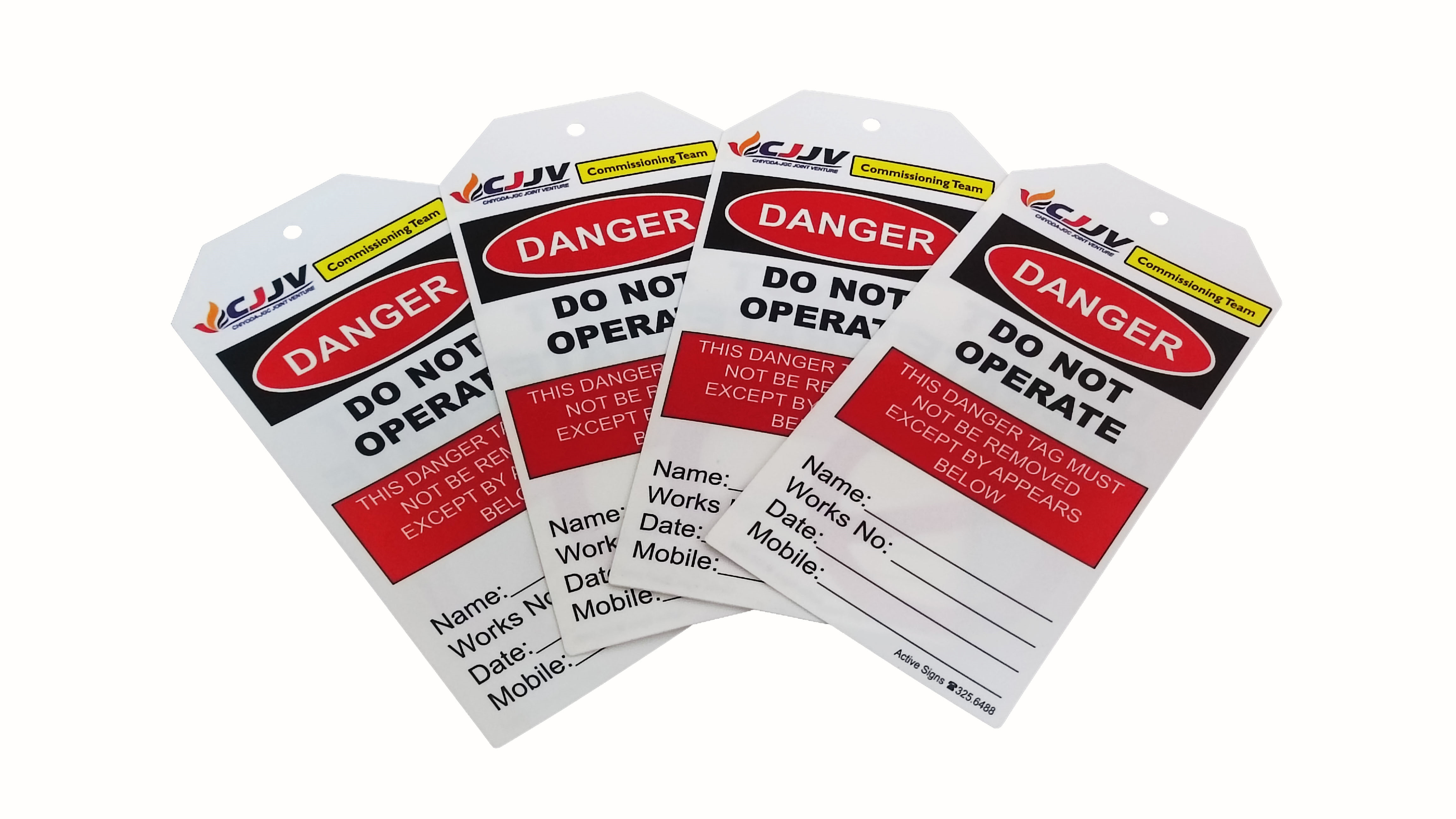 Custom Design Plastic Safety Tag for High Performance Applications