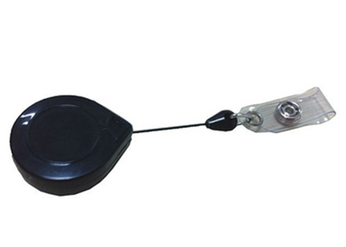 ABS Plastic Retractor Id Card Holder Round Shape Back Side Comes With A ...