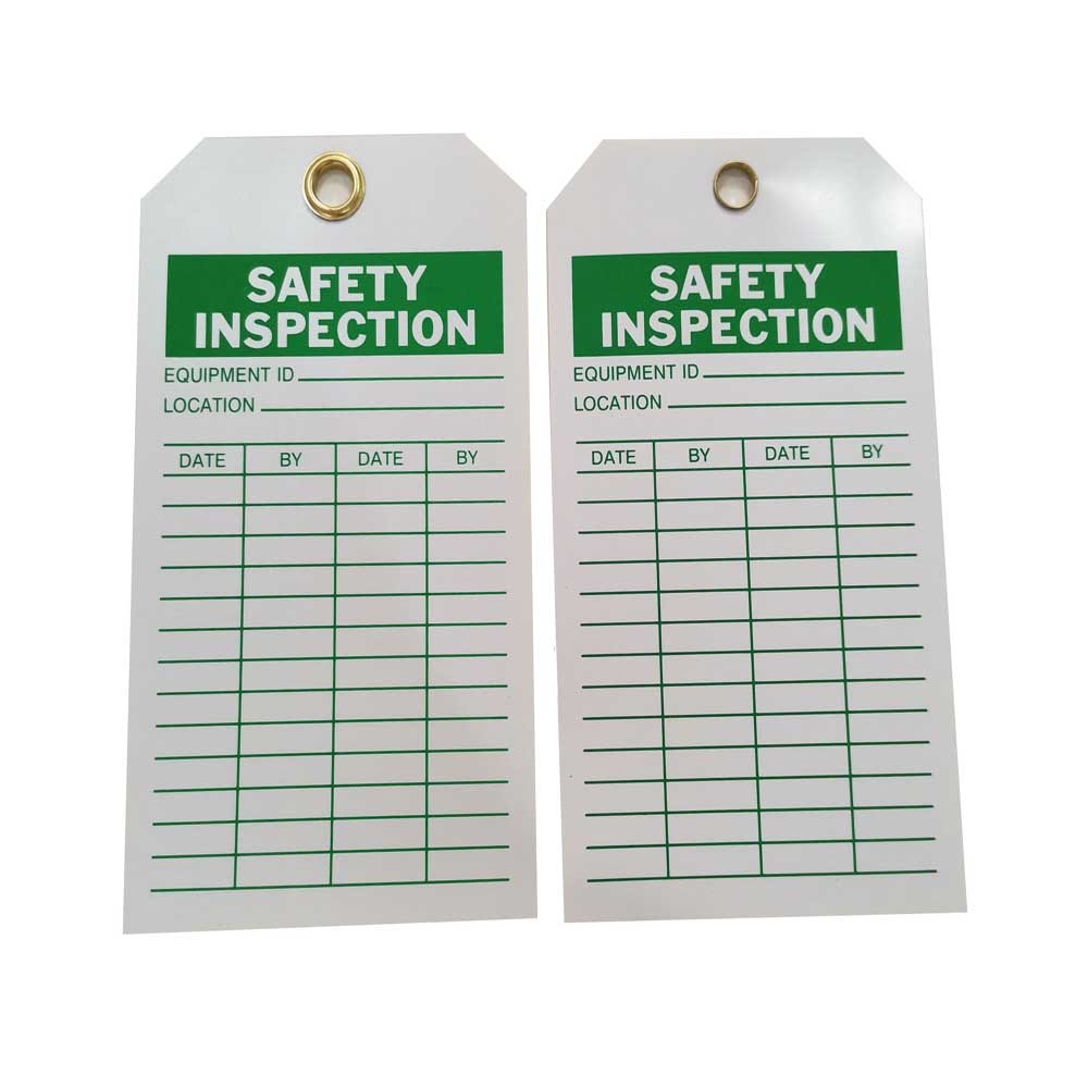 Custom Accident Prevention Tag Safety Inspection 4" Width X 7" Height ...