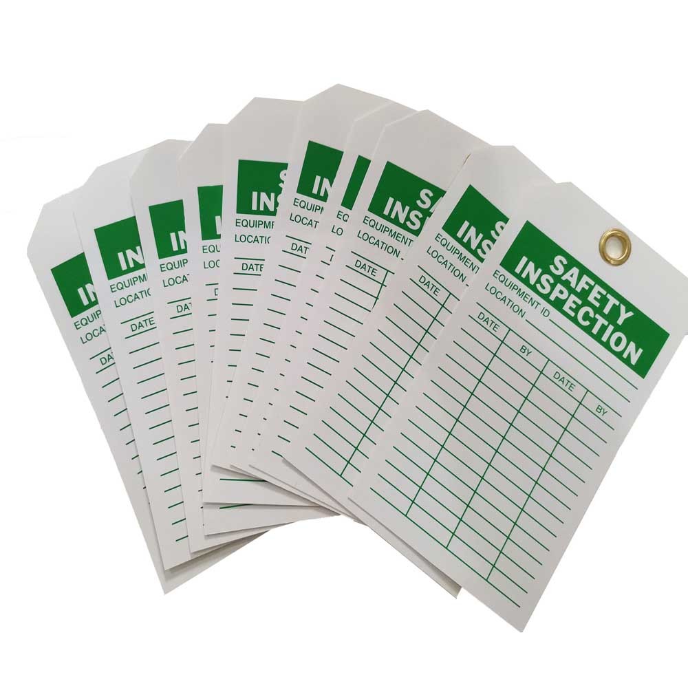 Custom Accident Prevention Tag Safety Inspection 4" Width X 7" Height ...